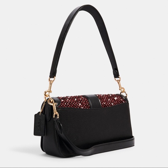 Coach | Bags | Coach Tweed Georgie Shoulder Bag Smooth Leather | Poshmark